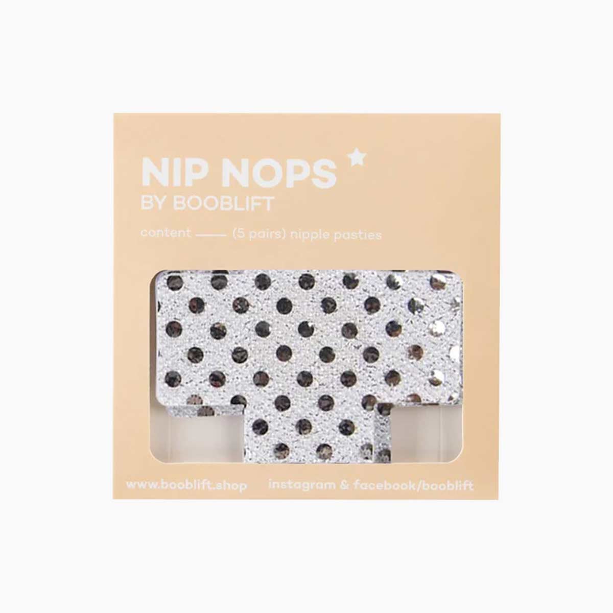 Nip Nops: Polka Dot Silver Cross | Skin & Tonic